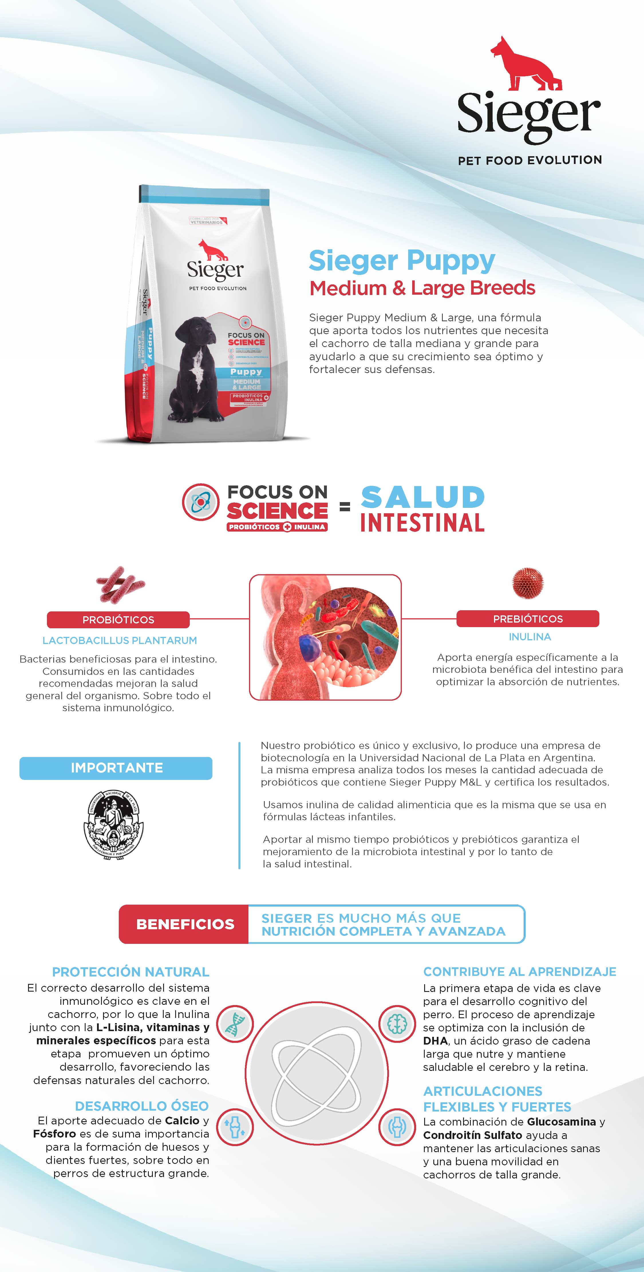 SIEGER PUPPY MEDIUM & LARGE BREED X 15 KG.